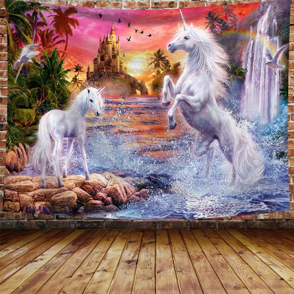 【材質】ポリエステル【サイズ】150cm*130cm、200*150cm【視覚インパクト】絵柄がおしゃれなデザインのタペストリーとして、プリントパターンはクリアで臨場感たっぷり溢れています。【多機能型】ホーム飾り、ウオールデコレーション、ビ...