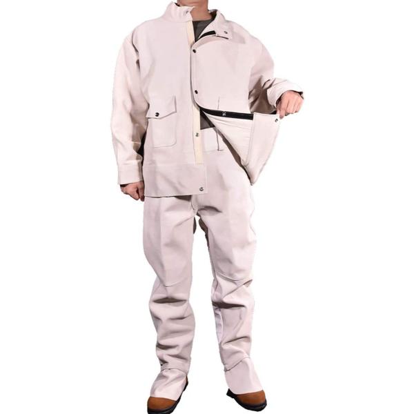 【サイズ】L (身長:160-168CM) / XL(身長:168-174CM) / 2XL(身長:174-180CM) /【素材】耐火性の牛革、均一な革、耐摩耗性および断熱性、耐火性のある糸での二重縫い、強力な靭性、および難燃性の綿の襟、...