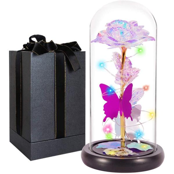 【ケースサイズ】：13.5cmX13.5cmX高さ24cm【花材】：最高級の造花を使用しています（品質保証）　ポット：ガラス　 台座：ポリスチレン　 【LEDライト付き】：スイッチと電池交換は底面にあります、単四電池3本をご使用ください。単...