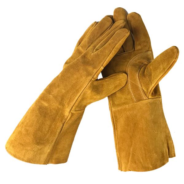 1.【素材】：牛革2.【サイス】：フリーサイズ （高さ約36cm）、適用：男女兼用+オールシーズン。3.【耐久性】耐久性があり柔らかく快適にフィットし高熱、荒い、火花、鋭い、炎の物体などと接触して体を守ります。溶接やはんだ付けなどの火の粉が...