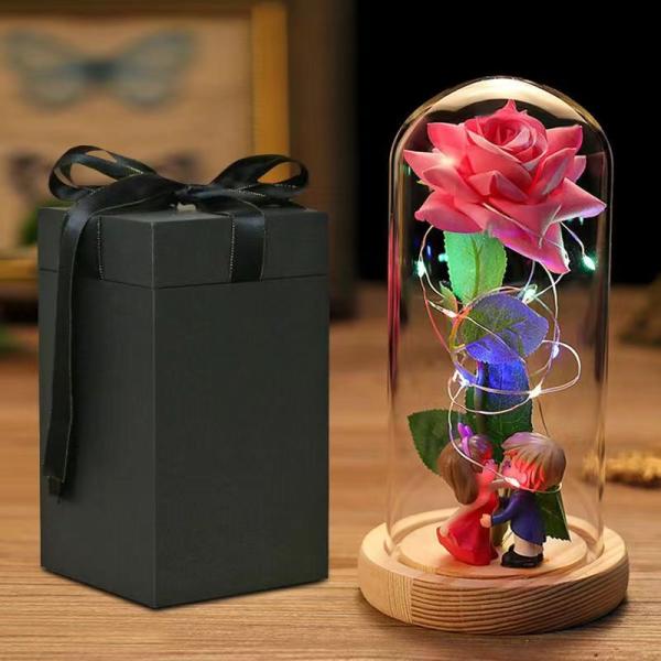 【サイズ】：直径約11.5cmX高さ約23cm【花材】：最高級の造花を使用しています（品質保証）　ポット：ガラス　 【LEDライト付き】：スイッチと電池交換は底面にあります、電池は付きません。【永遠の花】水やり、水換えの世話や手間が要らず、...