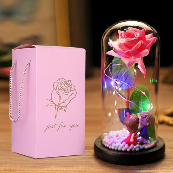 【サイズ】：直径約11.5cmX高さ約23cm【花材】：最高級の造花を使用しています（品質保証）　ポット：ガラス　 【LEDライト付き】：スイッチと電池交換は底面にあります、電池は付きません。【永遠の花】水やり、水換えの世話や手間が要らず、...