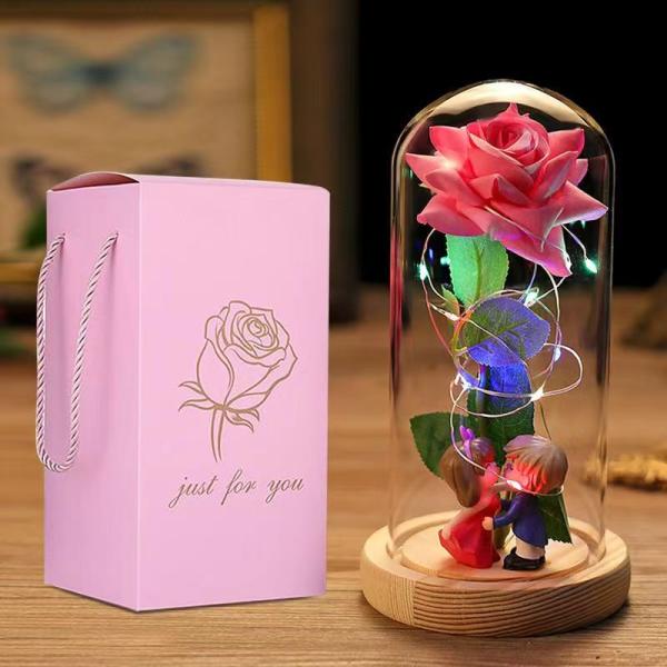 【サイズ】：直径約11.5cmX高さ約23cm【花材】：最高級の造花を使用しています（品質保証）　ポット：ガラス　 【LEDライト付き】：スイッチと電池交換は底面にあります、電池は付きません。【永遠の花】水やり、水換えの世話や手間が要らず、...