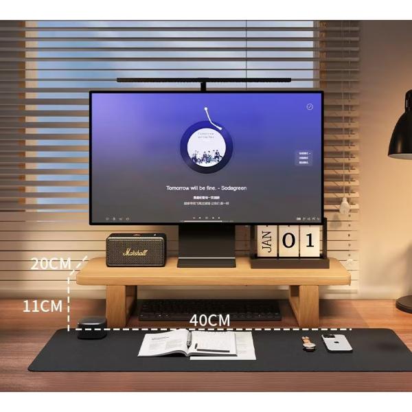 商品紹介サイズ・50×20×7.7カラー：ウォールナット木（第一枚画像通り）構造：収納ラック 素材：木製天板対応モニター：湾曲/平面ディスプレイ両方OK