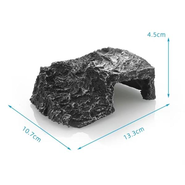 - 多機能な利用：- 素材：樹脂-サイズ：13.3cm*10.7cm*4.7cm-重さ：560g- 隠れ家：リザード、ヤモリ、ヘビなどの爬虫類が安心して身を隠せるスペースを提供。- 休憩・脱皮場所：表面の粗い質感が脱皮を助け、また日向ぼっこ...