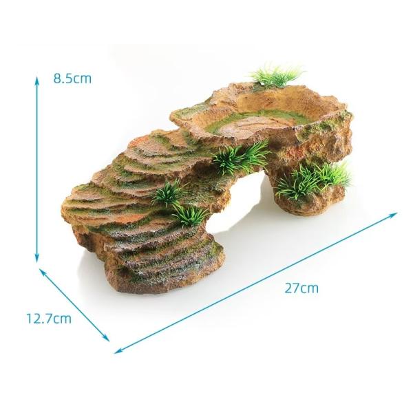 - 多機能な利用：- 素材：樹脂-サイズ：27cm*12.7cm*8.5cm-重さ：637g- 隠れ家：リザード、ヤモリ、ヘビなどの爬虫類が安心して身を隠せるスペースを提供。- 休憩・脱皮場所：表面の粗い質感が脱皮を助け、また日向ぼっこや休...