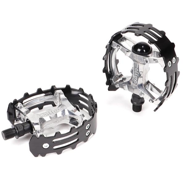 ブランド : HOW I ROLL ハウアイロール商品名 : Round Cage Pedal　ラウンドケージ ペダルカラー: BLACK/SILVER サイズ : 1/2" (1ピースクランク用) 重量 : 415g (左右合計)HOW ...