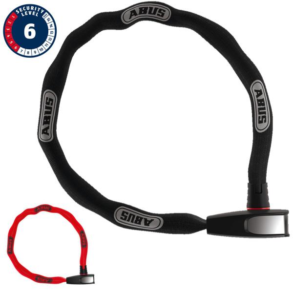 ブランド：ABUS（アブス）商品名 : 6806K/110カラー：ブラック、レッド自転車用チェーンロック　鍵式【日本正規/2年保証】アブス公式からオンライン登録で盗難見舞金ありキーワード：爆買