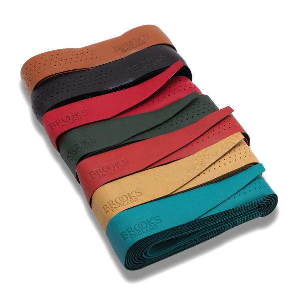 ブランド : Brooks ブルックス 商品名 : Leather Bar Tape / Cork Bar End レザーバーテープ コルクバーエンドカラー：Apple Green、Black、Brown、Green、Honey、Manda...