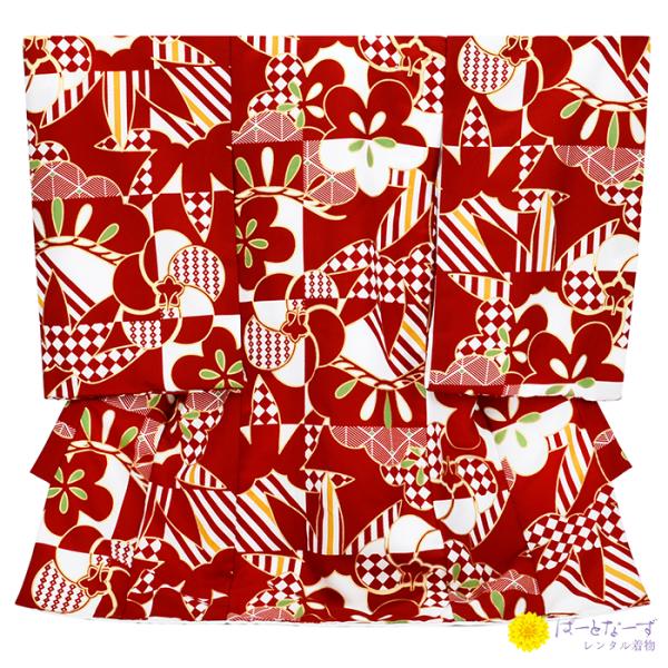 【商品番号】4AM0090【レンタル期間】最大3泊4日（ご利用日の翌日中にご返送手続きをお願いします。）【セット内容】着物、長襦袢、よだれかけ、帽子、お守り【きもの素材】化繊【ブランド】花わらべ【備考】※レンタル用の商品です。販売用ではあり...