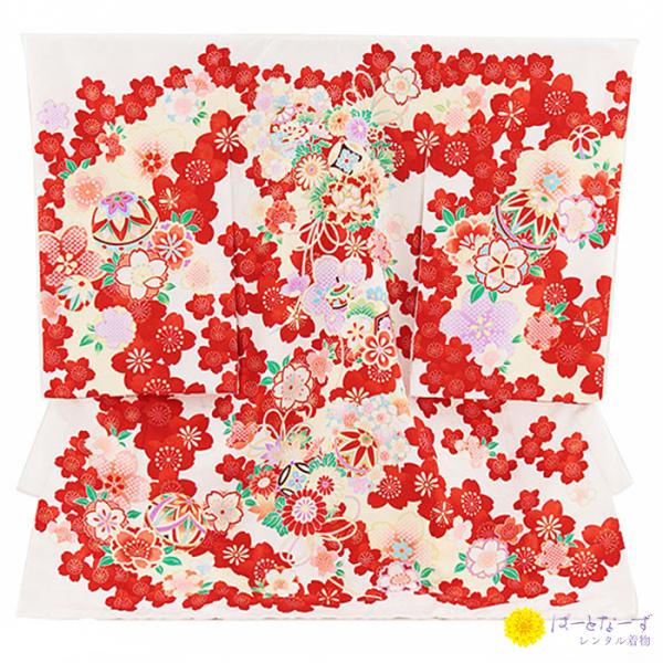 【商品番号】4AM0184【レンタル期間】最大3泊4日（ご利用日の翌日中にご返送手続きをお願いします。）【セット内容】着物、長襦袢、よだれかけ、帽子、お守り【きもの素材】化繊【備考】※レンタル用の商品です。販売用ではありません。※ご予約状況...