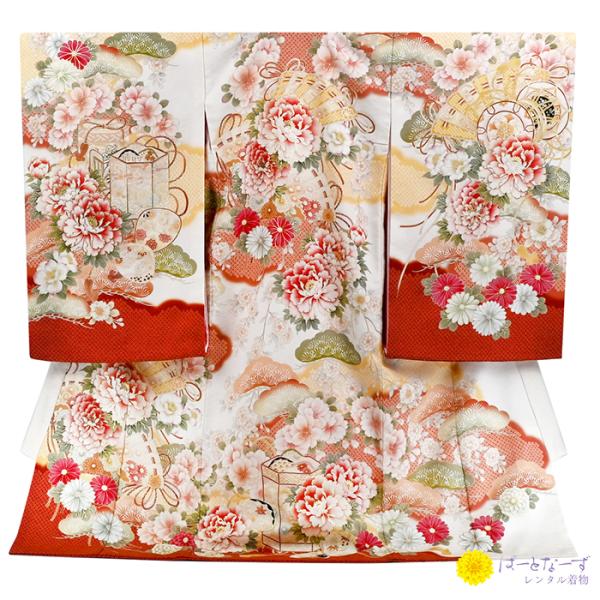 【商品番号】4AM0187【レンタル期間】最大3泊4日（ご利用日の翌日中にご返送手続きをお願いします。）【セット内容】着物、長襦袢、よだれかけ、帽子、お守り【きもの素材】化繊【ブランド】華徒然【備考】※レンタル用の商品です。販売用ではありま...