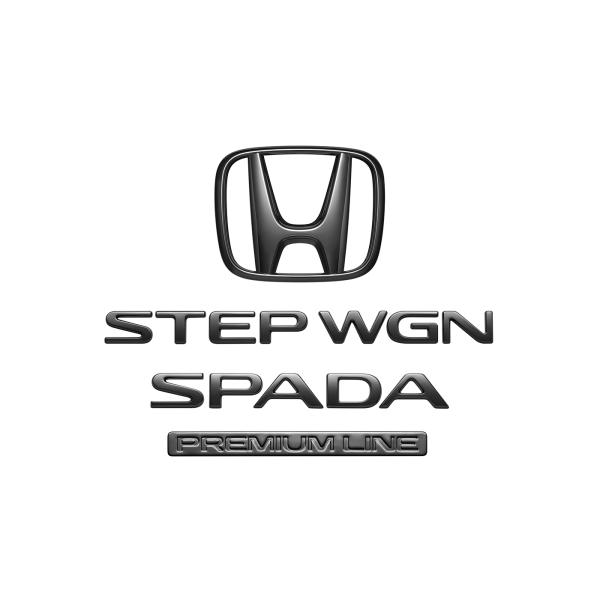 Hマーク1個（リア用）＋車名エンブレム＋SPADAロゴ＋PREMIUM LINEロゴブラッククロームステップワゴン / ステップワゴンe:HEV　型式：RP6 / RP7 / RP8　年式：2025年5月発表〜仕様変更まで（2025年5月現...