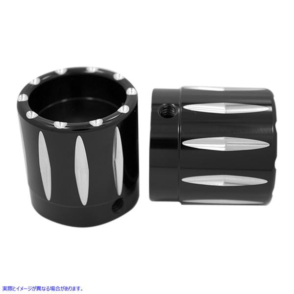 エイボングリップ AXL-RIV-ANO  ドラッグスペシャリティーズ 0214-0785 02140785 Front Axle Nut Cover Axle Cap - Black - Anodized - Rival - 1"  AV...