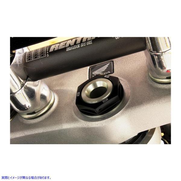 ワークスコネクション 24-310  ドラッグスペシャリティーズ 0410-0243 04100243 Steering Stem Nuts Steering Stem Nut - Black - Honda  WORKS CONNECTION