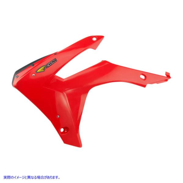 サイクラ 1CYC-1888-32  ドラッグスペシャリティーズ 0520-1427 05201427 Powerflow Intake Radiator Shrouds PowerFlow Shrouds - Red  CYCRA