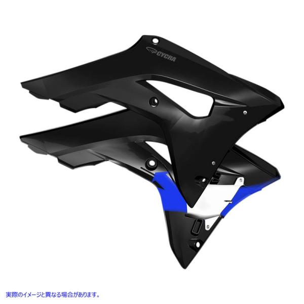 サイクラ 1CYC-1889-12  ドラッグスペシャリティーズ 0520-1856 05201856 Powerflow Intake Radiator Shrouds PowerFlow Shrouds - Black  CYCRA