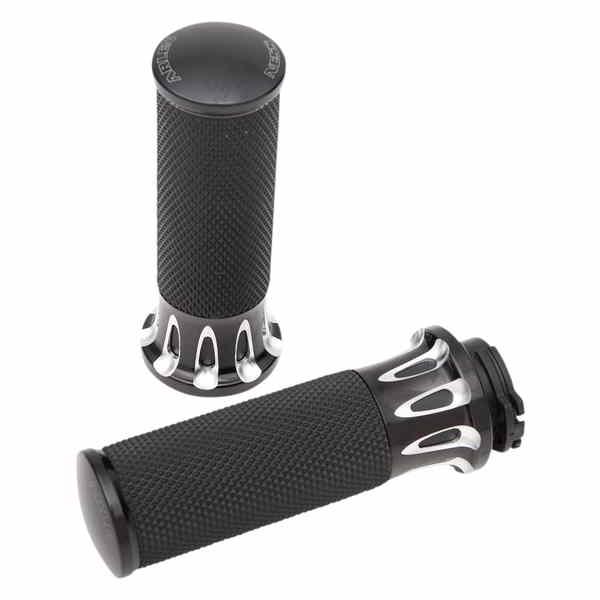 アレンネス 07-317  ドラッグスペシャリティーズ 0630-1034 06301034 Fusion Deep Cut Grips Fusion Deep Cut Grips - Cable - Black  ARLEN NESS