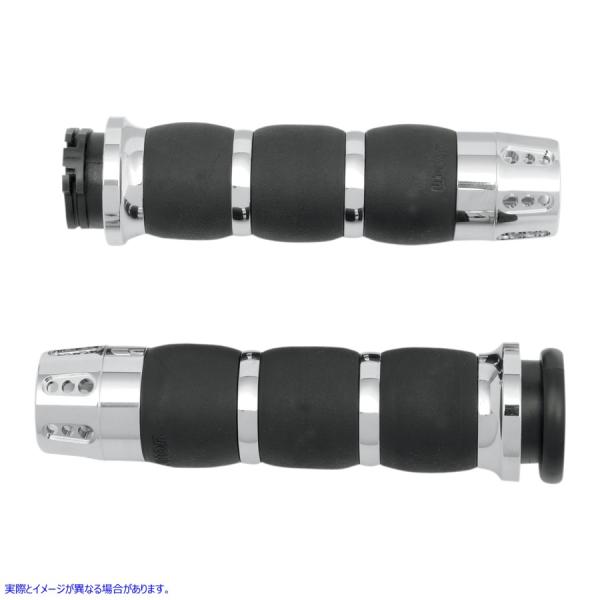 エイボングリップ AIR-93-GAT  ドラッグスペシャリティーズ 0630-1198 06301198 Gatlin Velvet Air Grips Chrome Gatlin Velvet Air Grips  AVON GRIPS