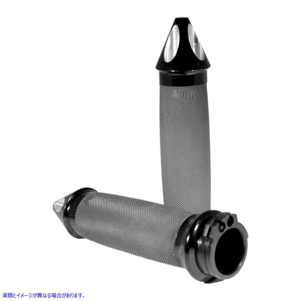 エイボングリップ CC-86-ANO-SPIKE  ドラッグスペシャリティーズ 0630-1208 06301208 Custom Spike End Grips Black Custom Spike End Grips  AVON GRIPS