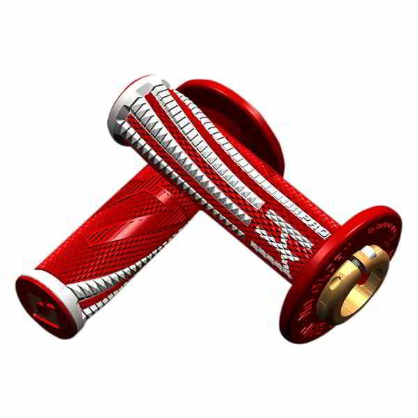 オーディーアイ H36EPRW  ドラッグスペシャリティーズ 0630-2267 06302267 Emig Pro V2 Lock-On Grips Emig Pro V2 Lock-On Grips - Red/White  ODI