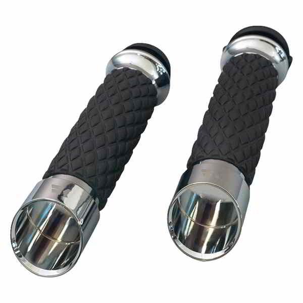 クロームワークス 500315 06303308 0630-3308 グリップ - エッジ - カスタムコンター - ダイヤモンド - クローム GRIP DIAMOND CC EDGE CHROME Edge Grips Grips - ...