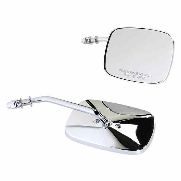 ドラッグスペシャリティーズ 0640-0980  ドラッグスペシャリティーズ 0640-0980 06400980 OEM-Style Rectangular Mirrors Rectangle Mirrors - Short - Chro...