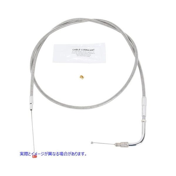バーネット 1023030017  ドラッグスペシャリティーズ 0650-1040 06501040 STAINLESS STEEL THROTTLE AND IDLE CABLES CABLE THROTTLE 56327-96SC  B...