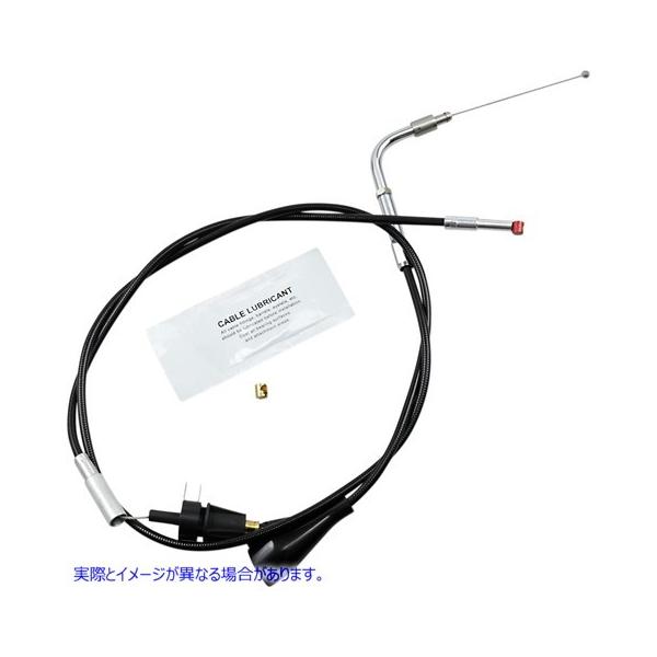 バーネット 1013041004  ドラッグスペシャリティーズ 0651-0506 06510506 BLACK VINYL THROTTLE AND IDLE CABLES CABLE IDLE 56358-96  BARNETT