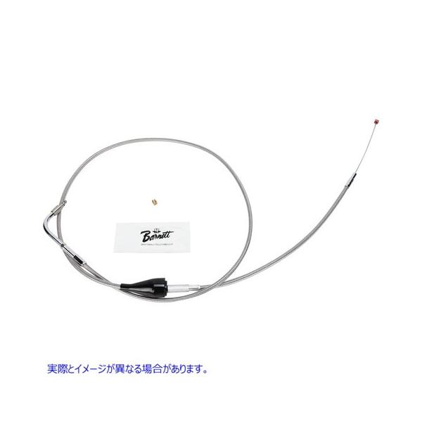 バーネット 102304100406  ドラッグスペシャリティーズ 0651-0532 06510532 STAINLESS STEEL THROTTLE AND IDLE CABLES CABLE IDLE 56358-96SC+6  B...
