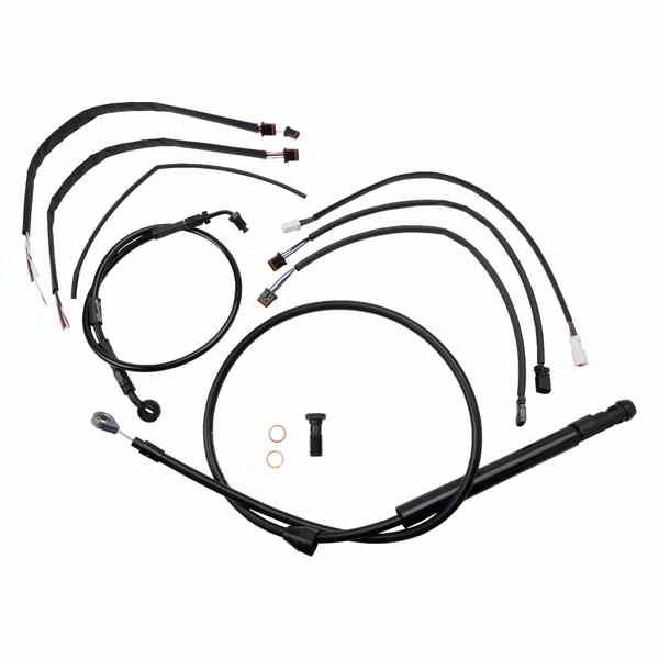 バーリーブランド B30-1262 06620732 0662-0732 ジェイルバーケーブルキット - 12インチハンドルバー - ブラックビニール CNTRL KIT FX 12 TBAR BLK Jail Bar Cable Kit ...