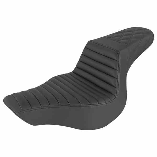 サドルマン 813-27-176  ドラッグスペシャリティーズ 0802-1369 08021369 Step-Up Seat ― Front Tuck-n-Roll/Rear Lattice Stitch Step-Up Seat - F...