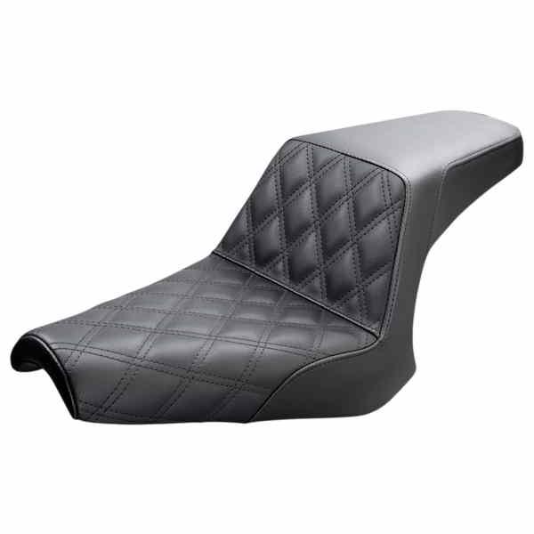 サドルマン Y13-16-172  ドラッグスペシャリティーズ 0810-2052 08102052 Lattice Stitch Step-Up Seat Step-Up Seat - Front Lattice Stitch - Bla...