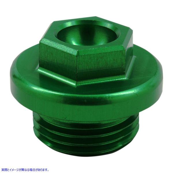 ワークスコネクション 24-198  ドラッグスペシャリティーズ 0950-0608 09500608 Aluminum Oil Filler Plug Oil Fill Plug - Green  WORKS CONNECTION