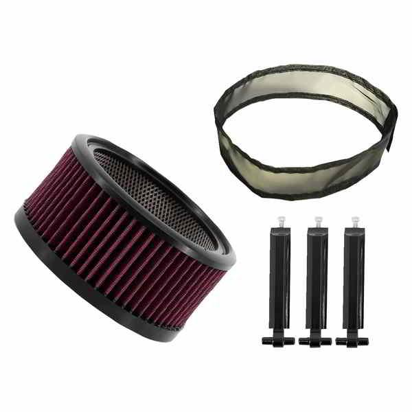 トラスク TM-1020-BPGBK  ドラッグスペシャリティーズ 1011-4663 10114663 Big Power Filter Kit Big Power Filter Kit - Gloss Black  TRASK