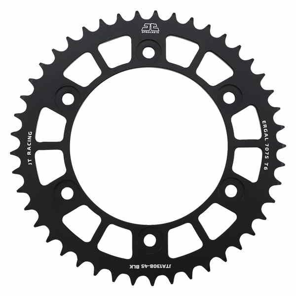 ジェイティー・スプロケット JTA1308.45BLK  ドラッグスペシャリティーズ 1211-2559 12112559 RaceLite Aluminum Rear Sprocket Rear Sprocket - Honda - Bl...