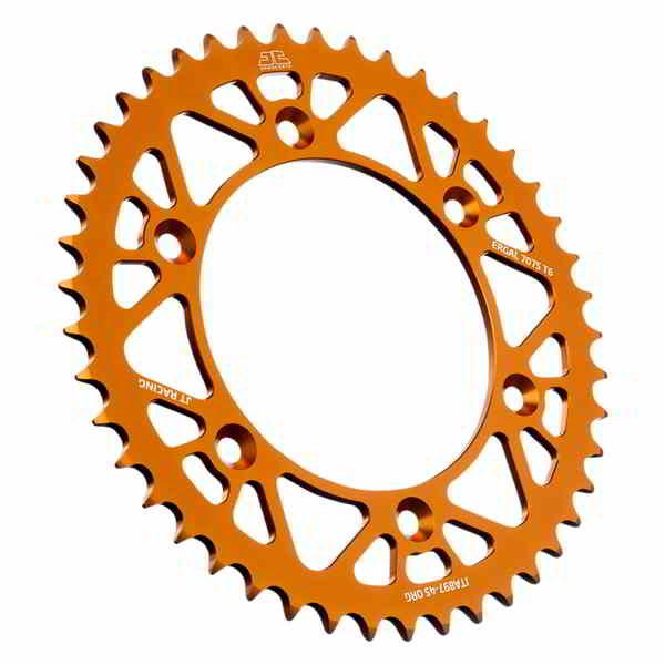 ジェイティー・スプロケット JTA897.45ORG  ドラッグスペシャリティーズ 1211-2689 12112689 RaceLite Aluminum Rear Sprocket Rear Sprocket - Orange - 45...