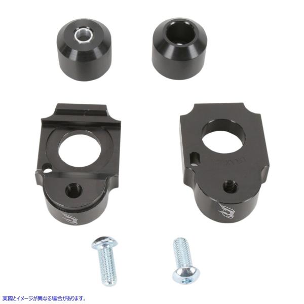 ドリブンレーシング DRAX-102-BK  ドラッグスペシャリティーズ 1231-0234 12310234 Axle Block Sliders Axle Block Sliders - Suzuki - Black  DRIVEN R...