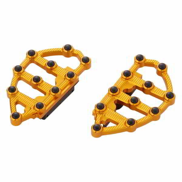 アレンネス 06-899  ドラッグスペシャリティーズ 1621-0950 16210950 MX Billet Floorboards MX Passenger Floorboards - Gold  ARLEN NESS