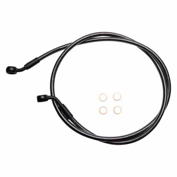 マグナム 46846SW 17414302 1741-4302 ブレーキライン - 35/60° - 46インチ - ブラックパール  E-Z Align Braided Single Disc Front Brake Line Brake...