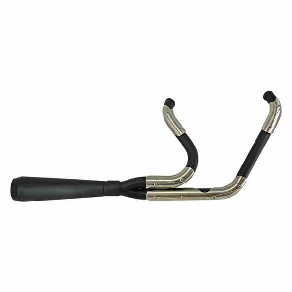 トラスク TM-5060BK  ドラッグスペシャリティーズ 1800-2495 18002495 Assault 2:1 Exhaust System Assault 2:1 Exhaust - Black/Stainless Steel ...