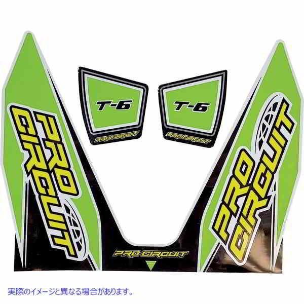 プロサーキット DC22T6-GRN  ドラッグスペシャリティーズ 1860-2269 18602269 T-6 Exhaust Decals T-6 Decal - Green  PRO CIRCUIT