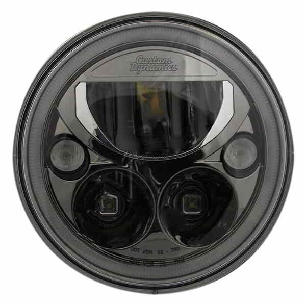 カスタムダイナミクス CDTB-7-B  ドラッグスペシャリティーズ 2001-1262 20011262 TruBEAM? LED Headlamps LED Headlight - 7" - Black  CUSTOM DYNAMICS