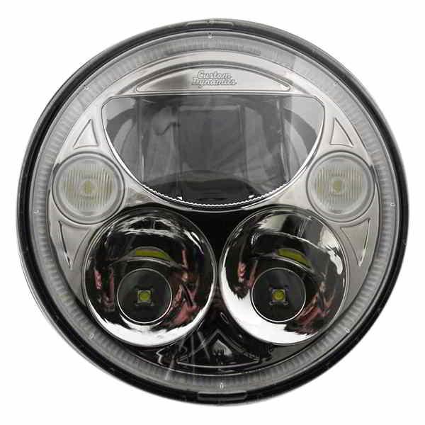 カスタムダイナミクス CDTB-7-C  ドラッグスペシャリティーズ 2001-1263 20011263 TruBEAM? LED Headlamps LED Headlight - 7" - Chrome  CUSTOM DYNAMICS