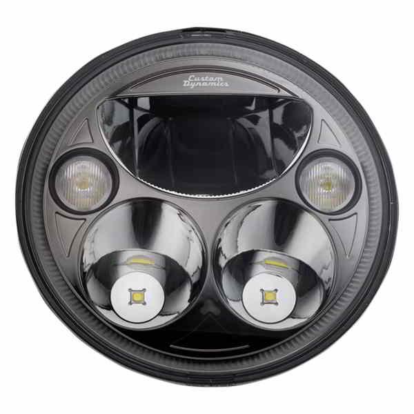 カスタムダイナミクス CDTB-7-I-B  ドラッグスペシャリティーズ 2001-1572 20011572 7" TruBEAM? Headlamp 7" TruBEAM? Headlamp - Black - Chief  CUSTO...
