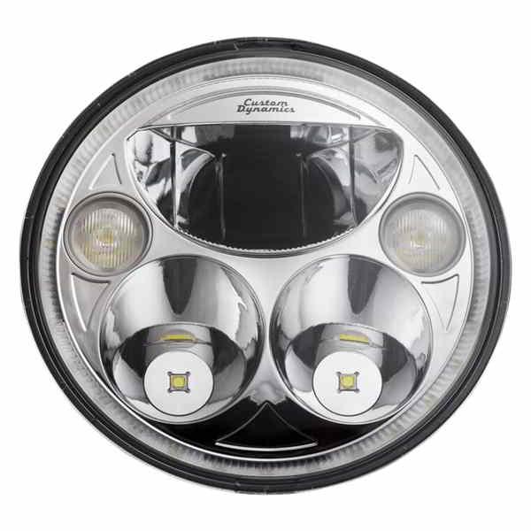 カスタムダイナミクス CDTB-7-I-C  ドラッグスペシャリティーズ 2001-1573 20011573 7" TruBEAM? Headlamp 7" TruBEAM? Headlamp - Chrome - Chief  CUST...