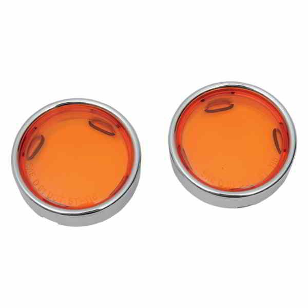 ドラッグスペシャリティーズ 2020-0548  ドラッグスペシャリティーズ 2020-0548 20200548 Deuce Style Deep-Dish Bezels Lens w/Trim Ring - Amber  DRAG SP...