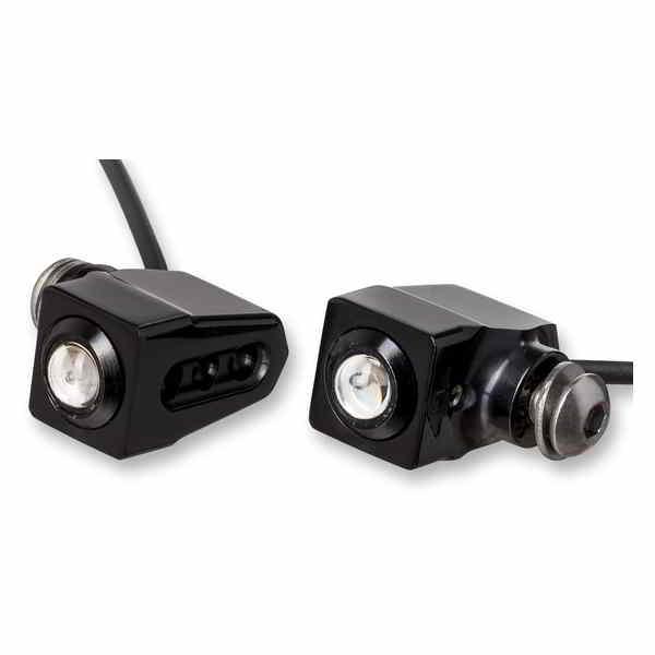 ジョーカーマシーン 05-206-AB  ドラッグスペシャリティーズ 2020-1422 20201422 Single Rat Eye LED Turn Signals Side-mount LED Turn Signals - Blac...