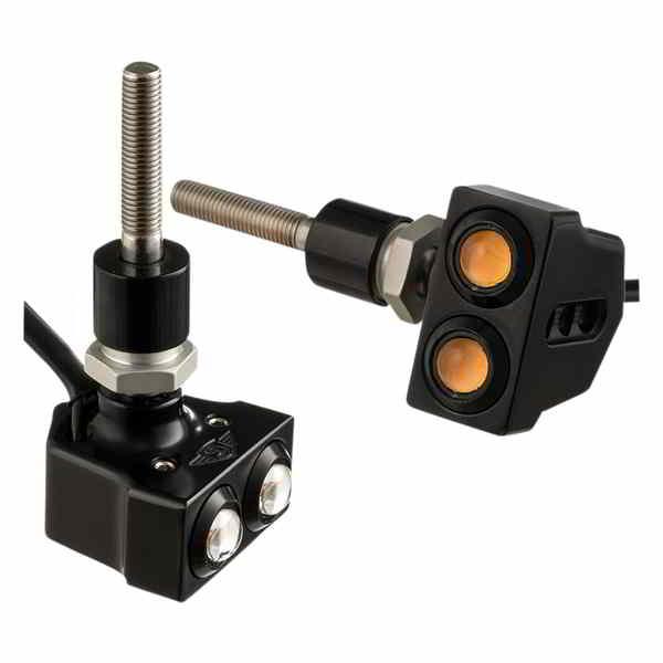 ジョーカーマシーン 05-216B  ドラッグスペシャリティーズ 2020-1447 20201447 Rat Eye LED Mirror Mount Turn Signals ― Dual Rat Eye Mirror-Mount Tu...