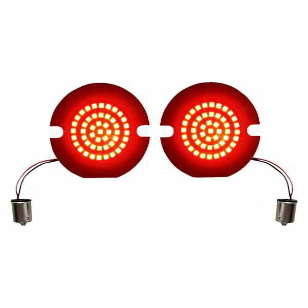 カスタムダイナミクス GEN-4-R-1156-T  ドラッグスペシャリティーズ 2020-2159 20202159 Genesis? 4 Solid Red Flat Rear Turn Signal Insert Turn Signa...